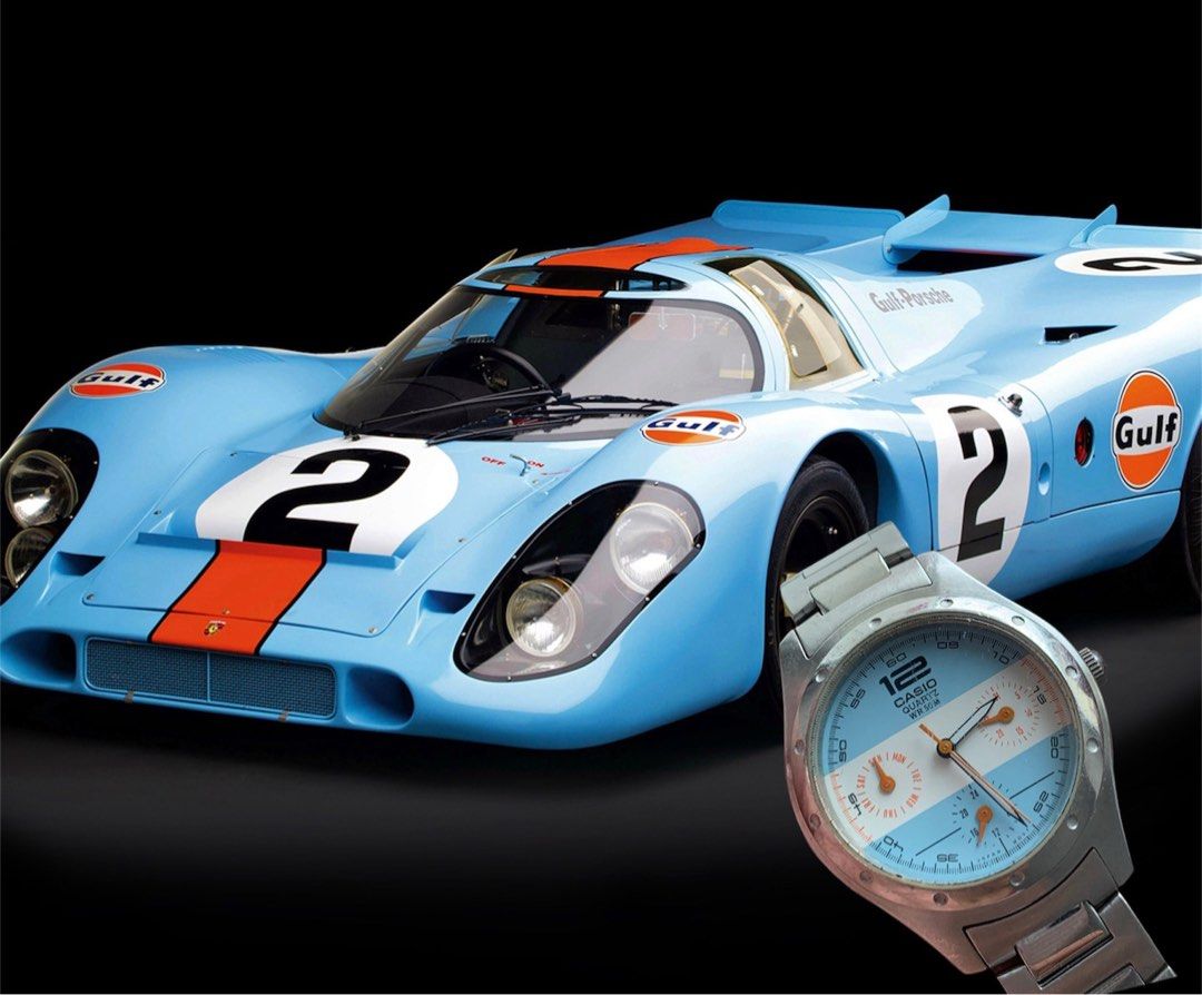 Casio Ford GT40 gulf Le mans RARE, Luxury, Watches on Carousell