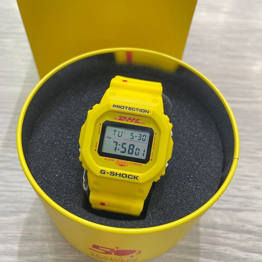 Casio G-Shock DW-5600DHL22 (DHL Singapore limited edition), Men's ...