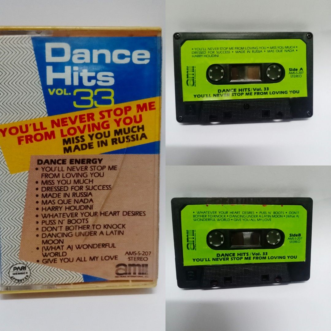 Cassette Tape Master Mix Dance Hits Mega Music Songs The Cascades ...