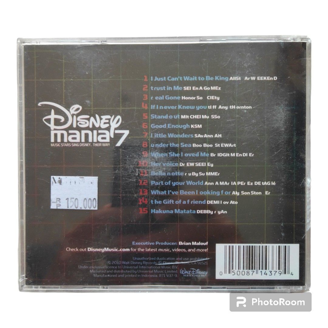 CD Disney Mania 7, Musik & Media, CD, DVD & Lainnya di Carousell