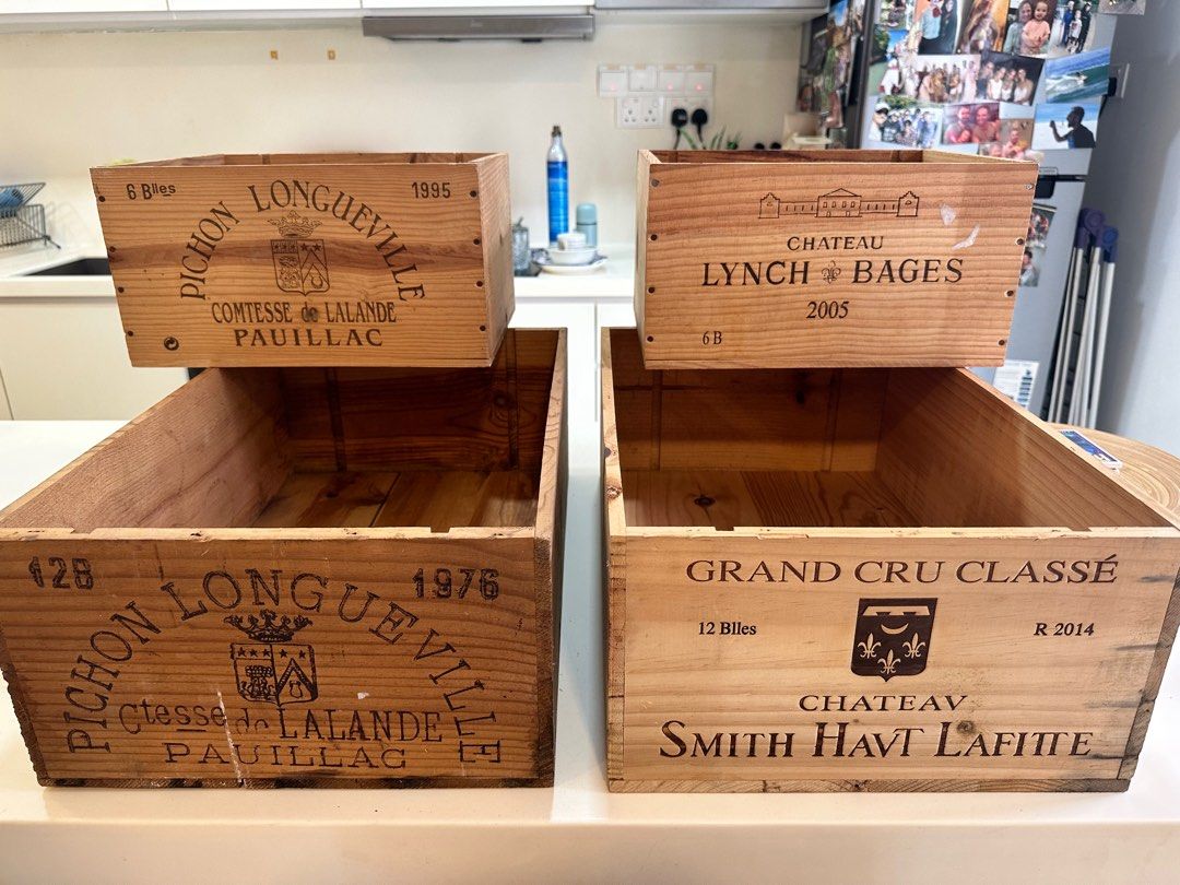Champagne Crates/Boxes x 4, Furniture & Home Living, Home Decor, Other ...