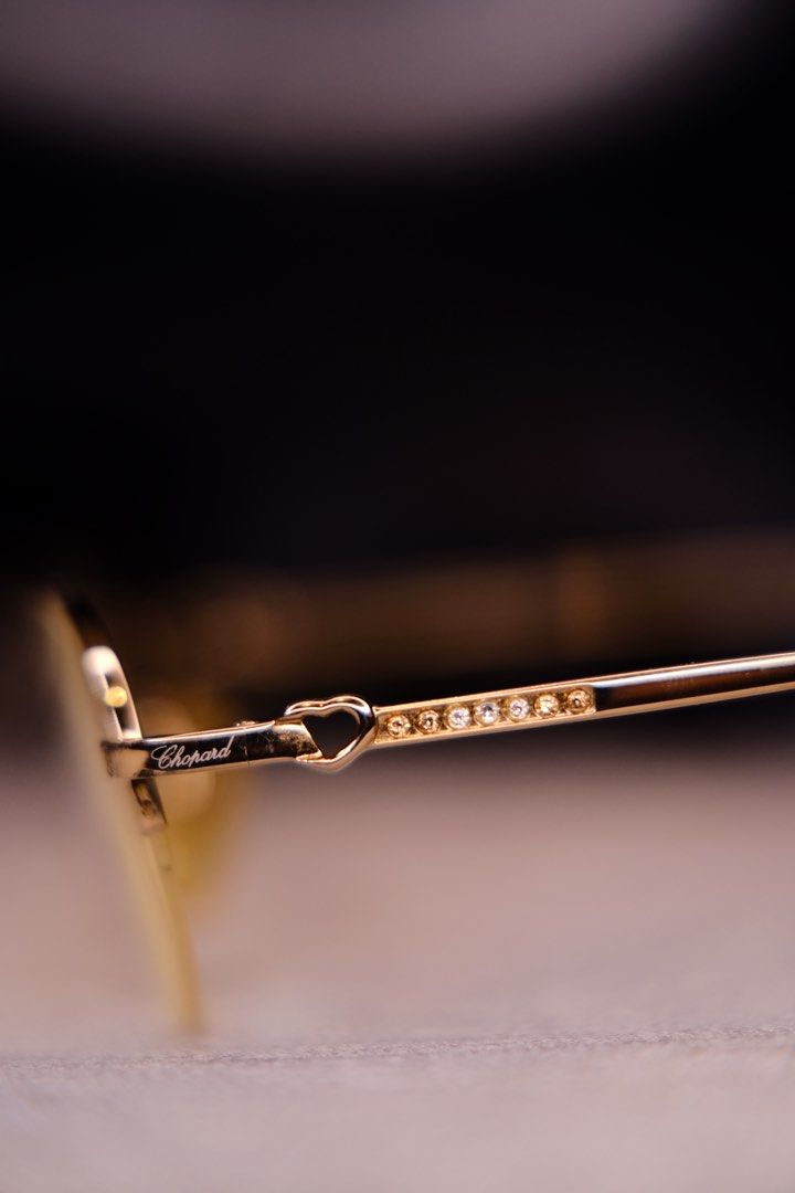 Chopard Gold Titanium with Stones Eyewear, Luxury, Accessories on Carousell