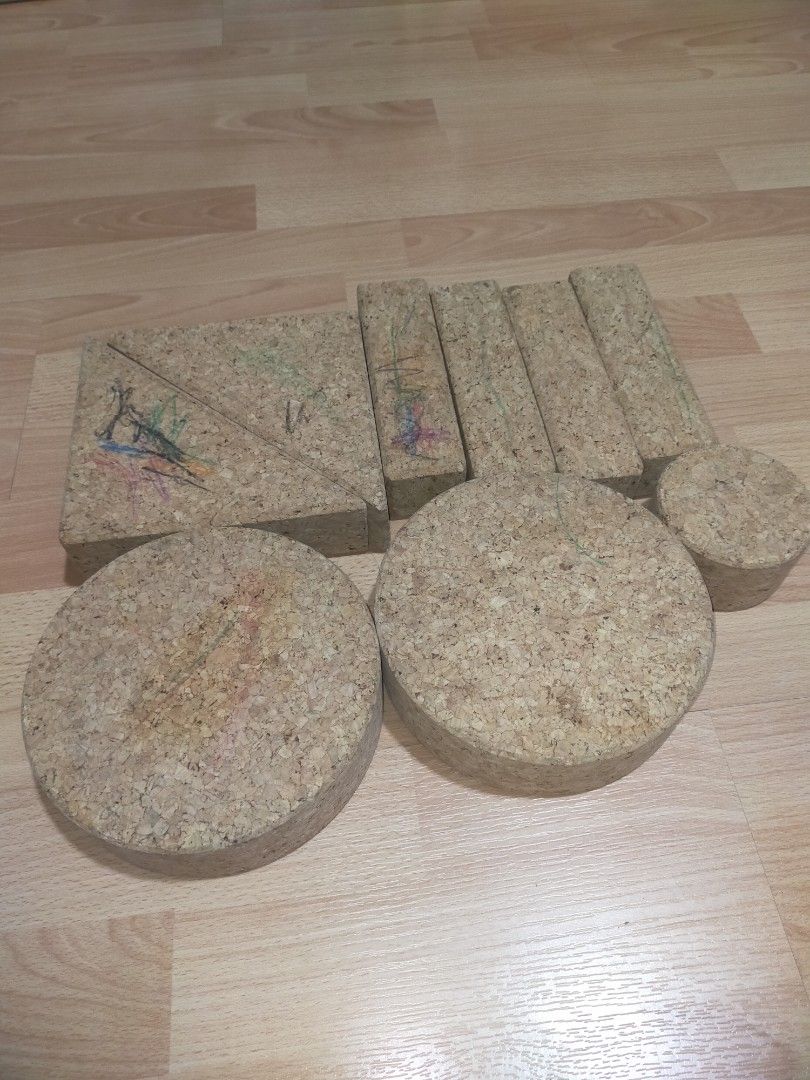 Chunky Cork Building Blocks, Hobbies & Toys, Toys & Games on Carousell
