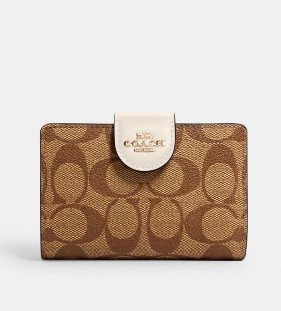 Coach Bifold Signature Canvas Khaki Chalk, Luxury, Bags & Wallets on ...