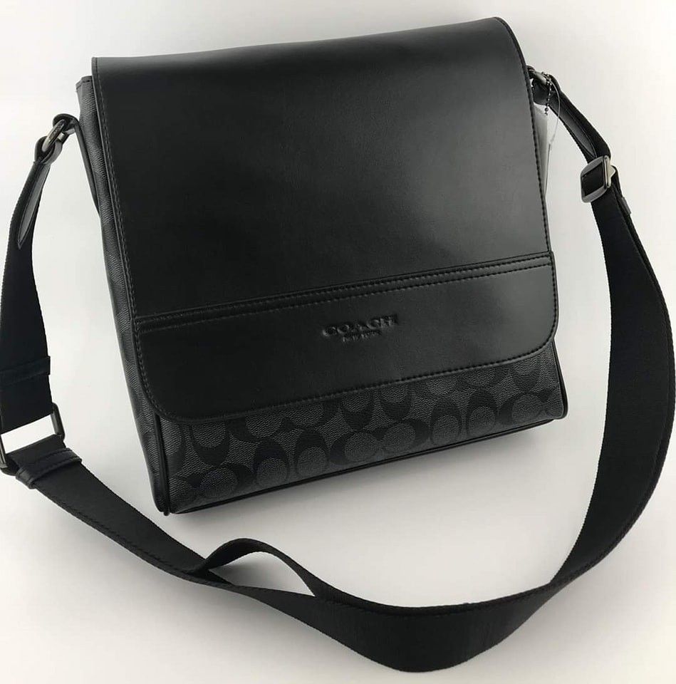 Coach Houston Map Bag In Signature Canvas, Men's Fashion, Bags, Sling ...