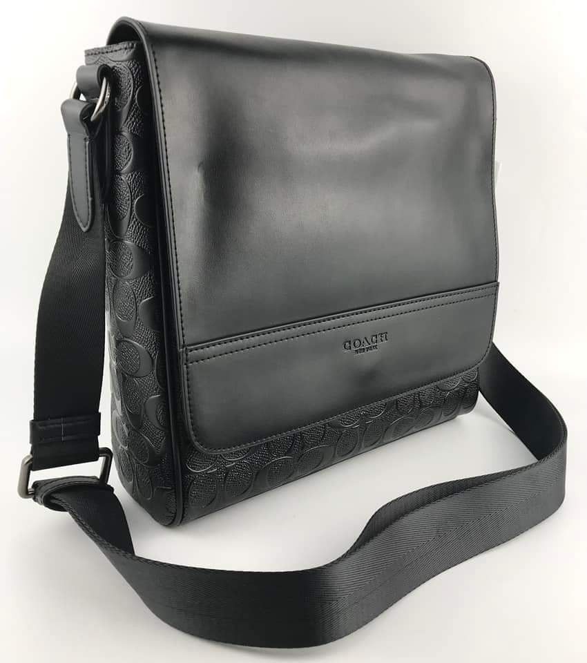 Coach Houston Map Bag In Signature Canvas, Men's Fashion, Bags, Sling ...