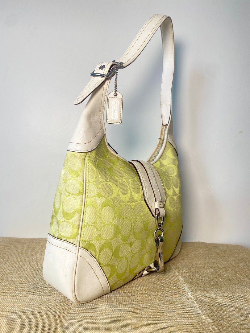 COACH Lime & Green Hobo Bag, Luxury, Bags & Wallets on Carousell