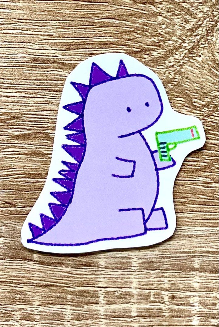 Combat Dino Sticker, Hobbies & Toys, Stationery & Craft, Handmade Craft ...