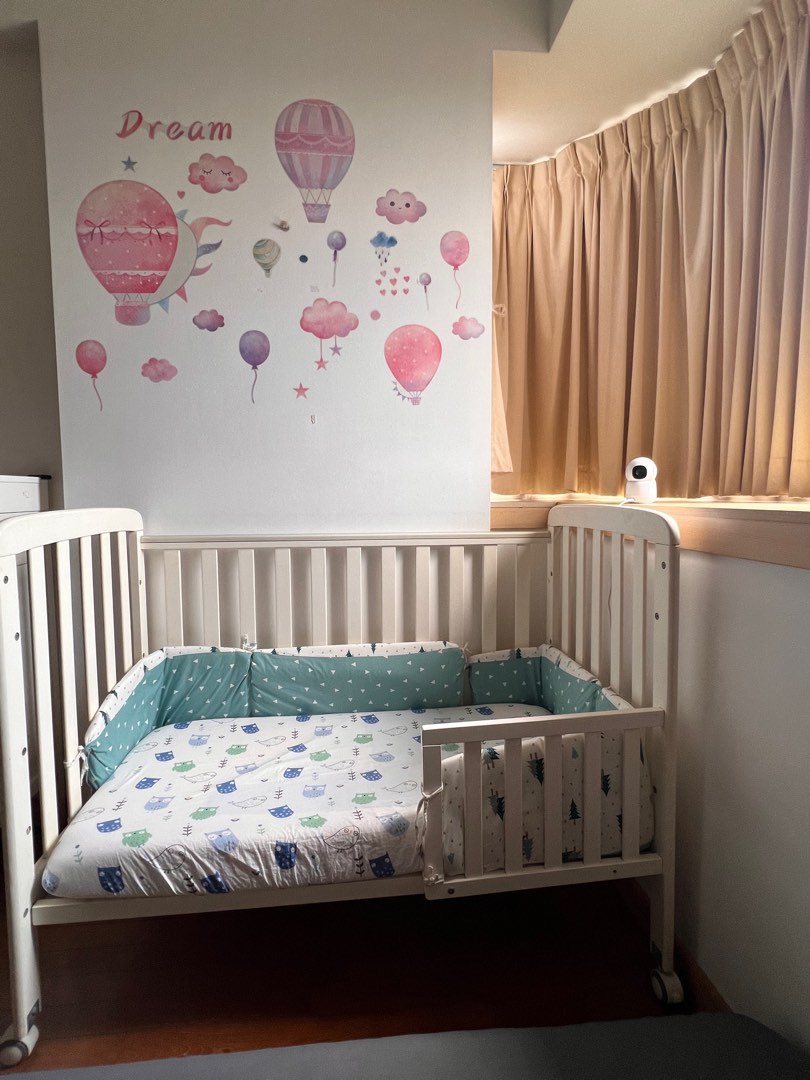 Cot with mattress and accessories. , Babies & Kids, Baby Nursery & Kids Furniture, Cots & Cribs ...