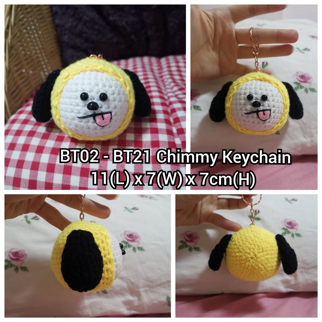 Crochet handmade BT21 inspired keychain chimmy, Hobbies & Toys, Stationery & Craft, Handmade ...