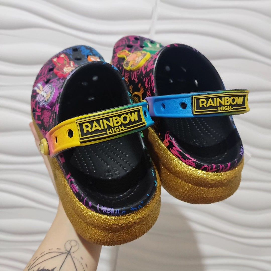 Crocs Rainbow High Crush Clog, Babies & Kids, Babies & Kids Fashion on ...