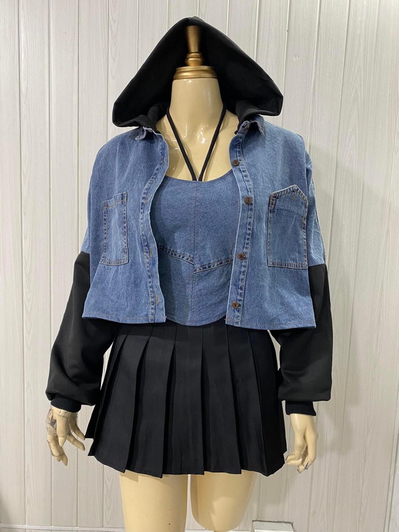 Denim Corset & Jacket, Women's Fashion, Coats, Jackets and Outerwear on ...