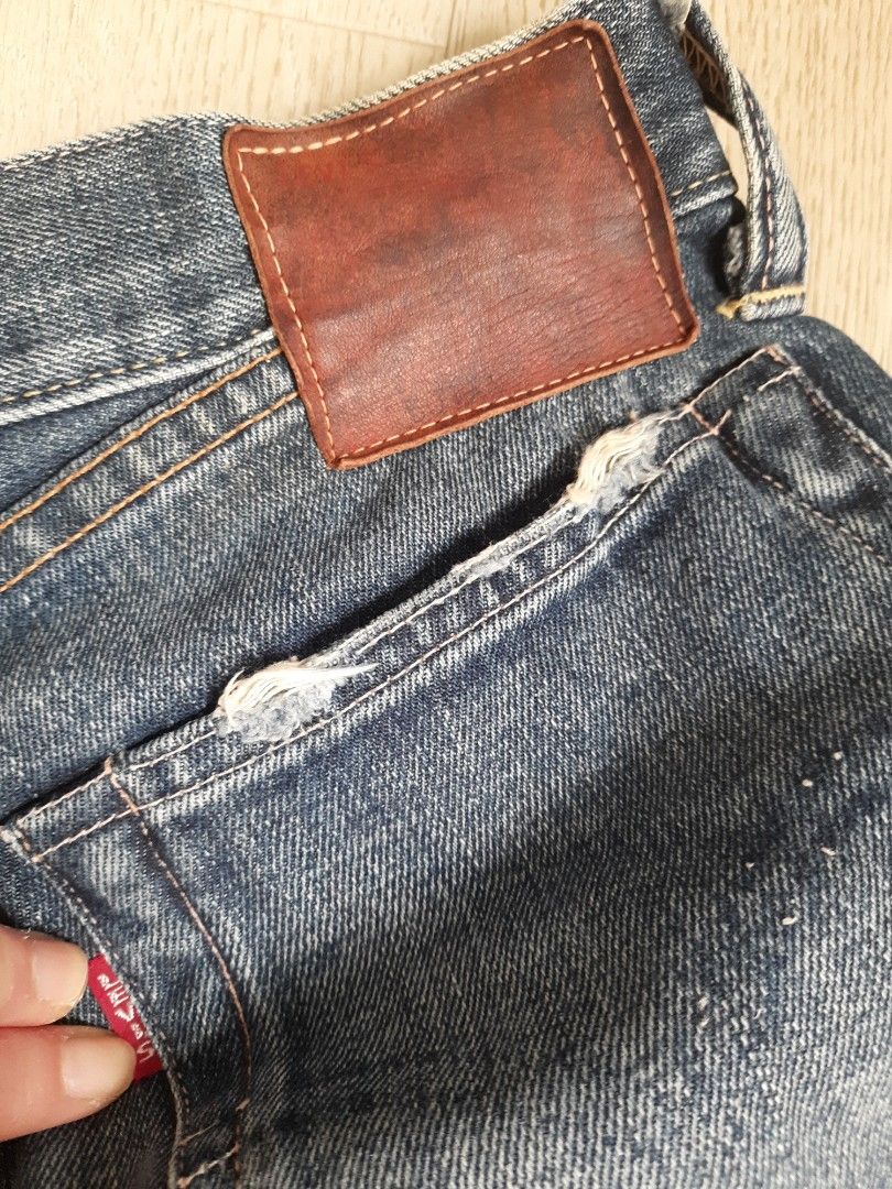 Denim Ripped Jeans, Men's Fashion, Bottoms, Jeans on Carousell