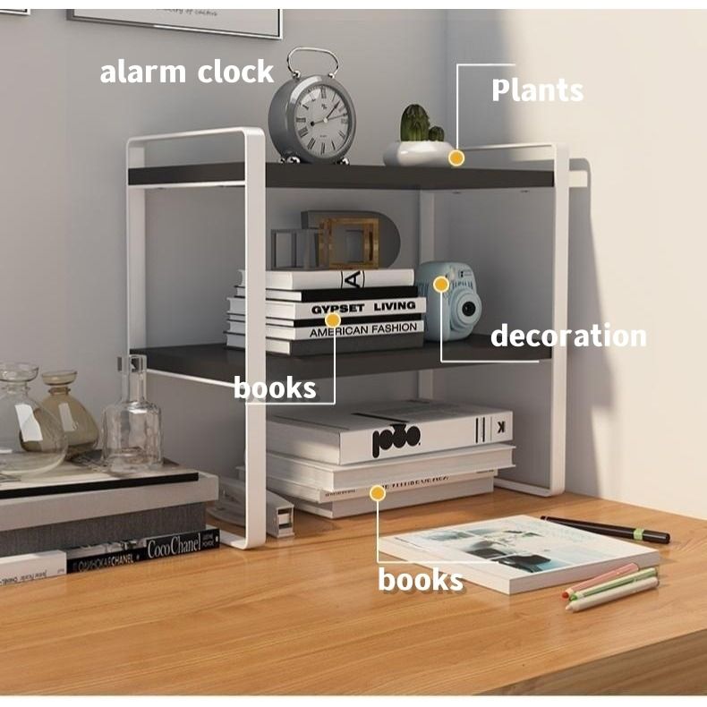 Desktop Organiser Shelf Office Desktop Storage Rack Student's Simple ...