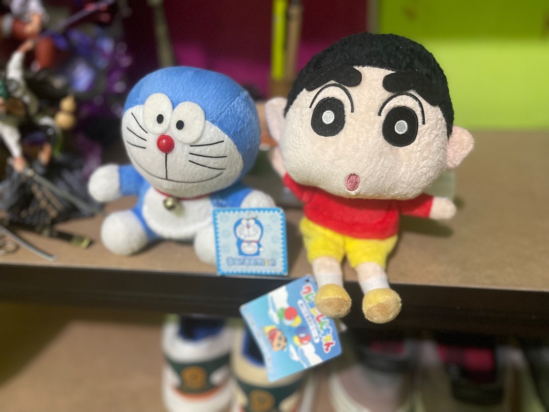 DOREIMON AND SHIN CHAN RARE STUFF TOYS WITH TAGS BRANDED, Hobbies ...