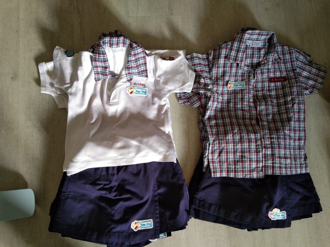 E Bridge Preschool Uniform (Girl Size 3), Babies & Kids, Babies & Kids ...
