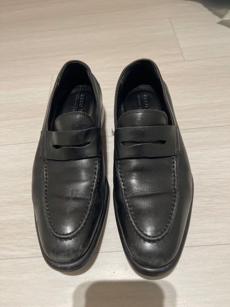 Ecco Black Shoe Size 40, Men's Fashion, Footwear, Dress Shoes on Carousell