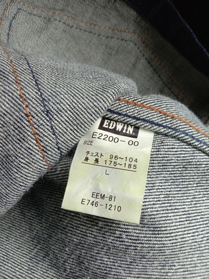 EDWIN denim/jeans jacket, Men's Fashion, Coats, Jackets and Outerwear ...