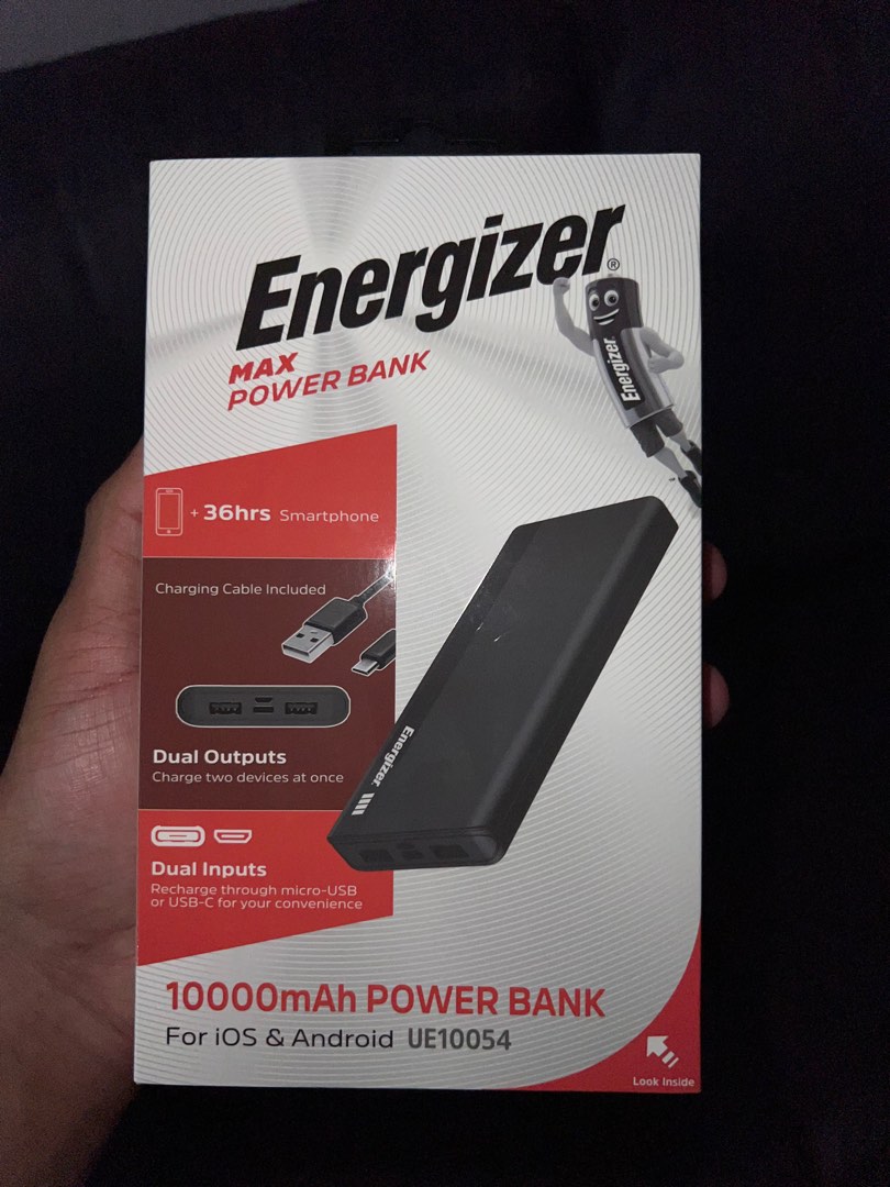 Energizer UE10054 10000mAh Power Bank, Mobile Phones & Gadgets, Mobile & Gadget Accessories ...