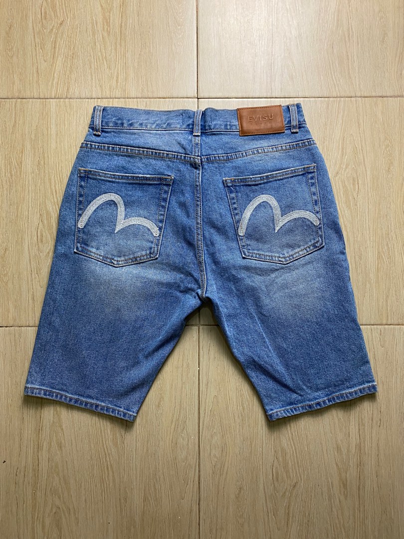 Evisu denim, Men's Fashion, Bottoms, Shorts on Carousell