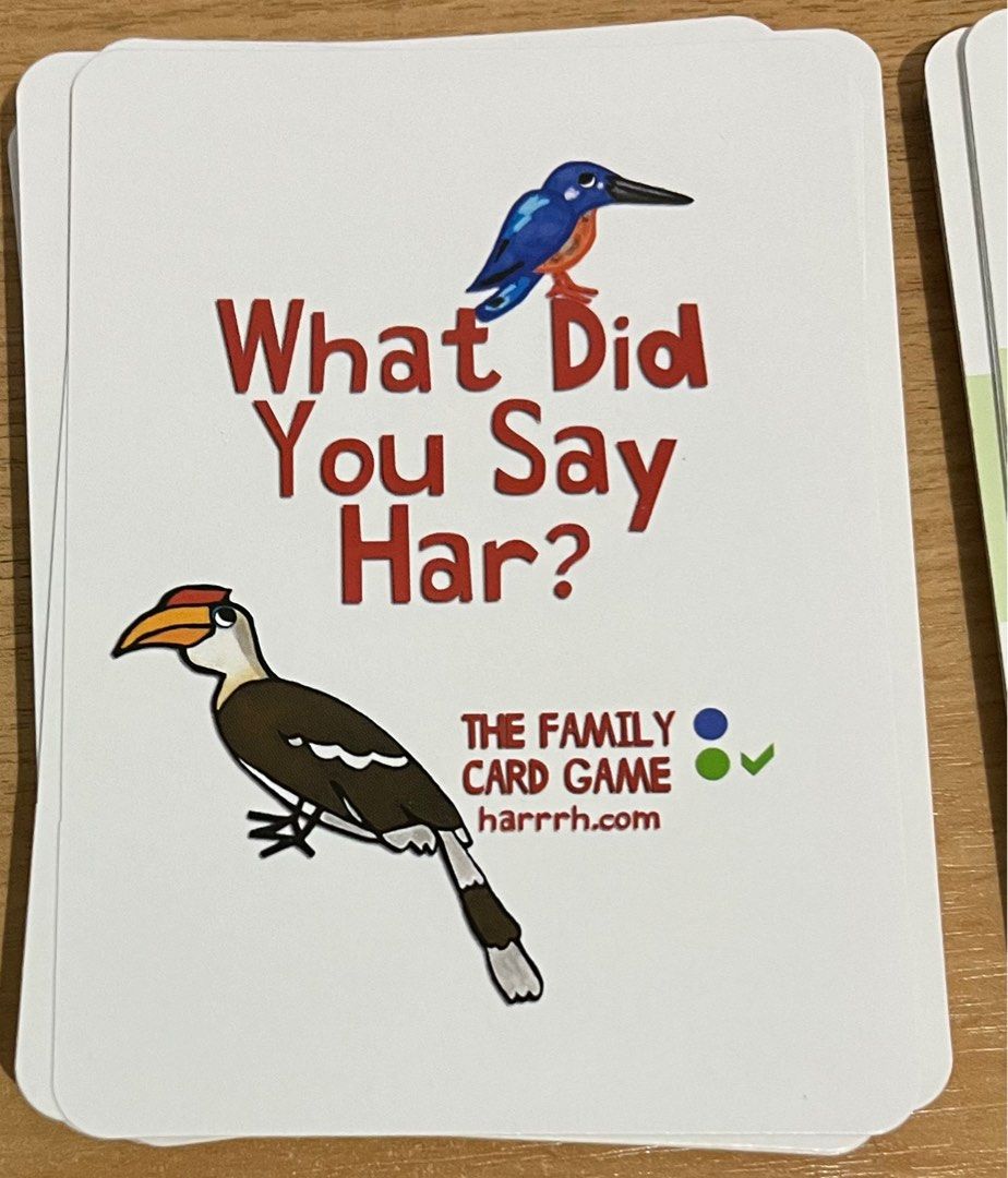 Family Card Game - What Did You Say Har?, Hobbies & Toys, Toys & Games ...