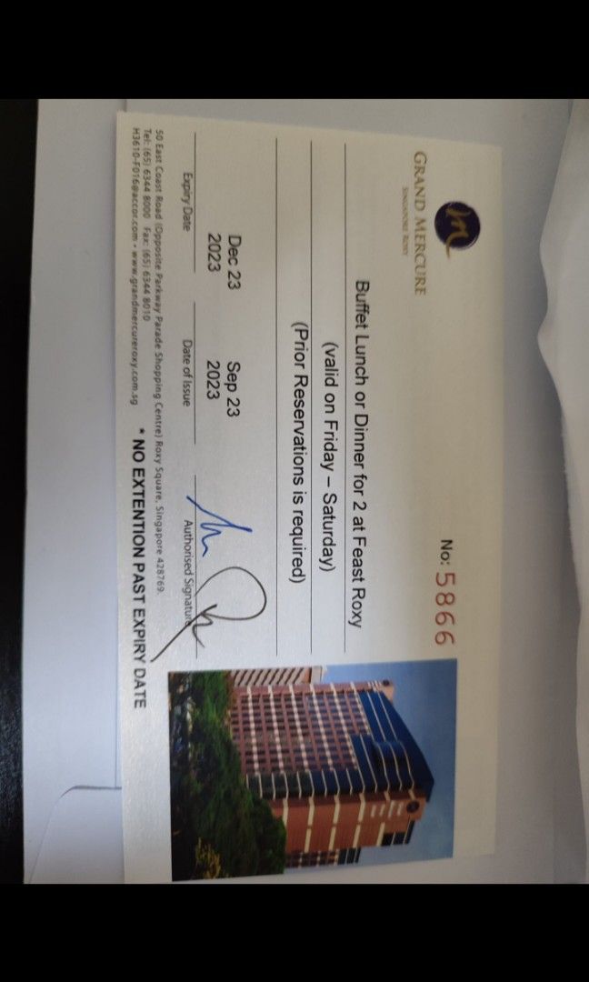 Feast Asia Roxy Buffet Voucher for 2, Tickets & Vouchers, Vouchers on ...