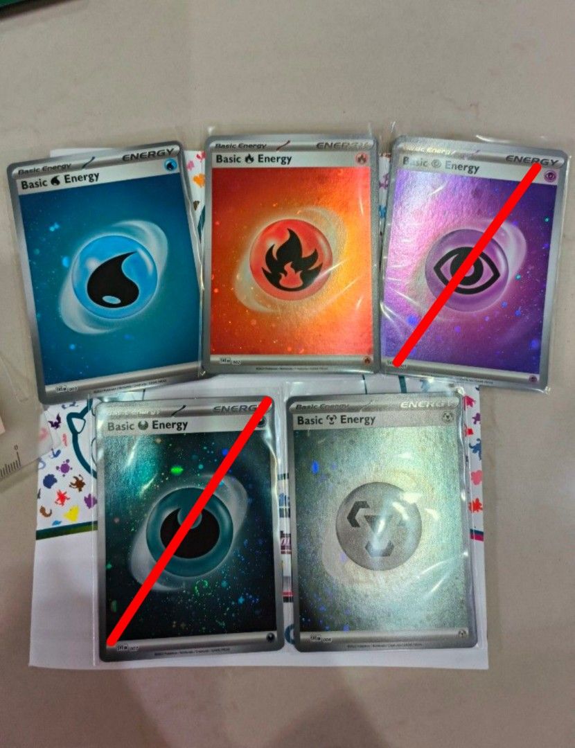 Fire / Water / Steel Foil Energy - Pokemon TCG Scarlet & Violet 151 ...