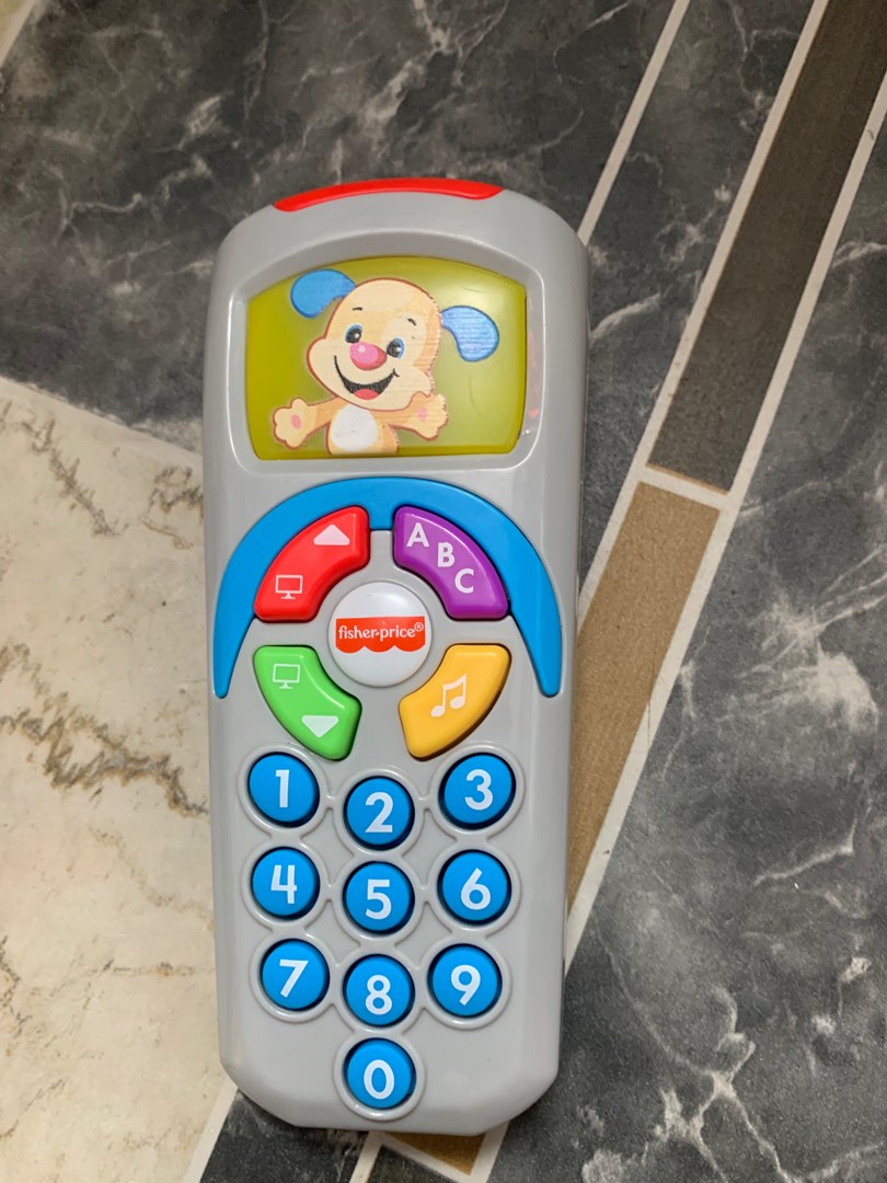 Fisher-Price Laugh & Learn Baby Learning Toy, Puppy's Remote Pretend TV ...