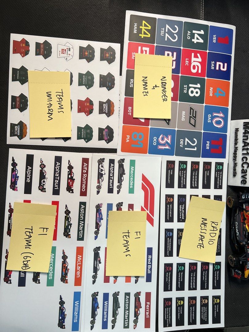 Formula 1 F1 Stickers, Hobbies & Toys, Stationery & Craft, Art & Prints ...