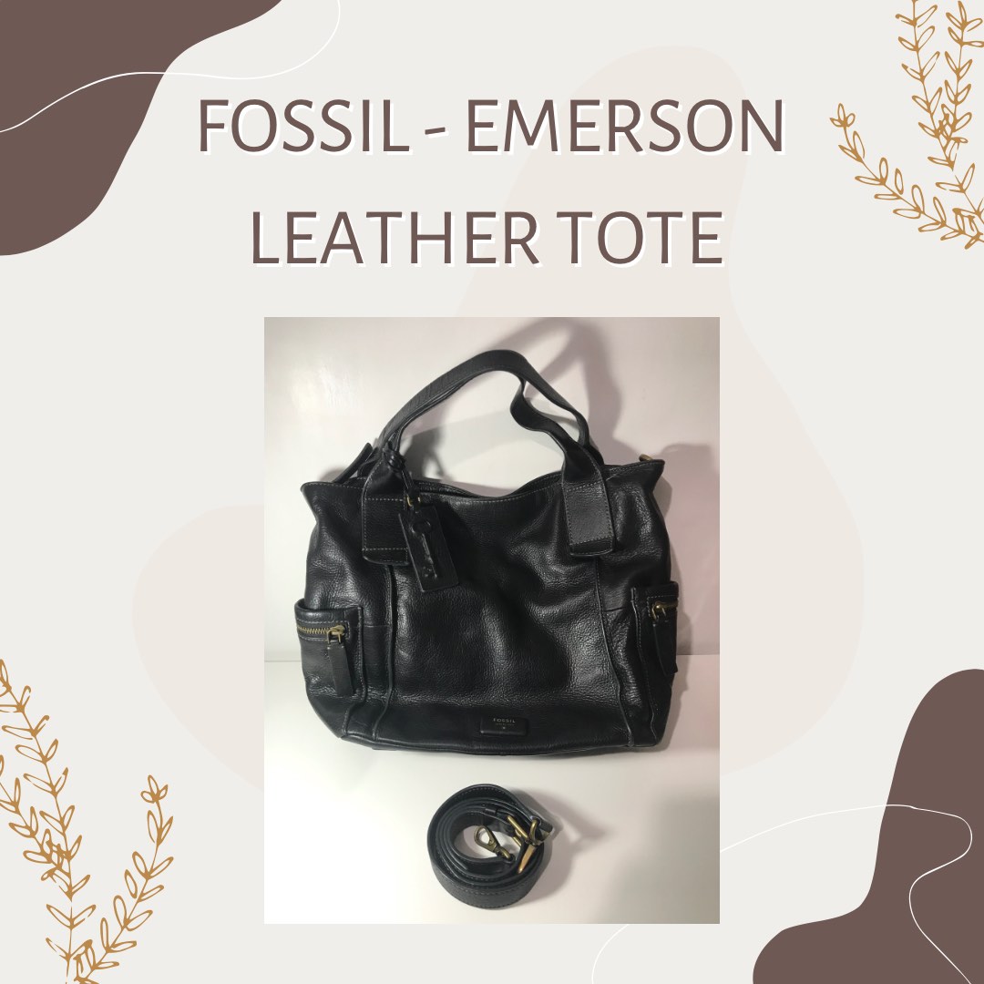 FOSSIL - Emerson Leather Tote, Women's Fashion, Bags & Wallets ...