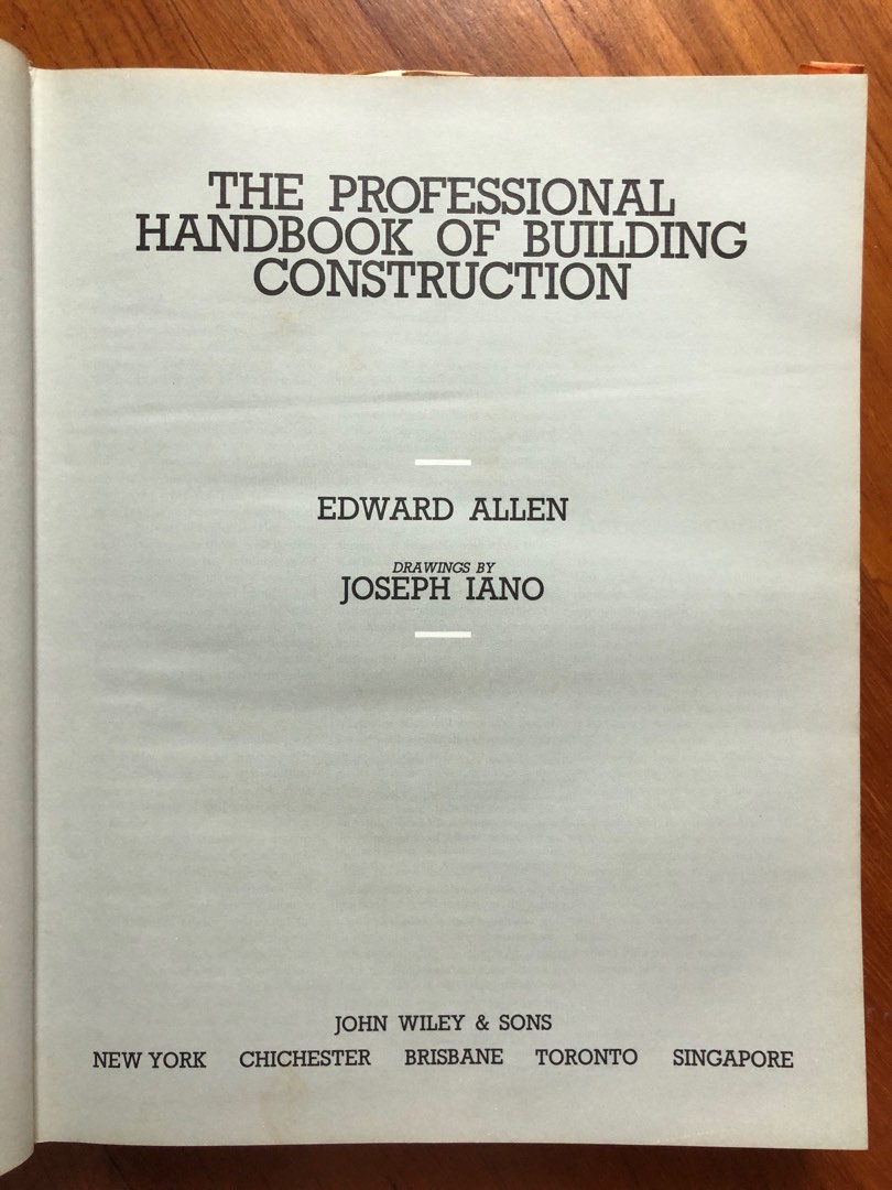 Free Book Professional Handbook of Building Construction - Edward Allen ...