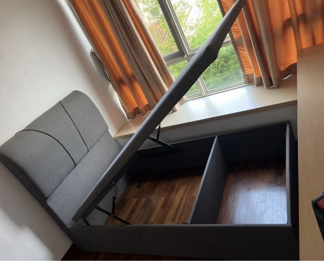 Free delivery super single storage bed frame , Furniture & Home Living ...
