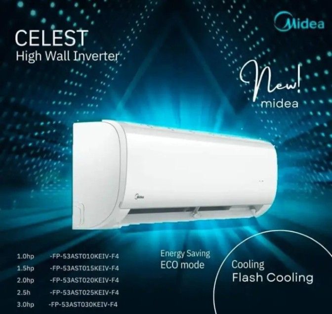 Free Installation Midea Celest Split Type Inverter, TV & Home Appliances, Air Conditioning and ...