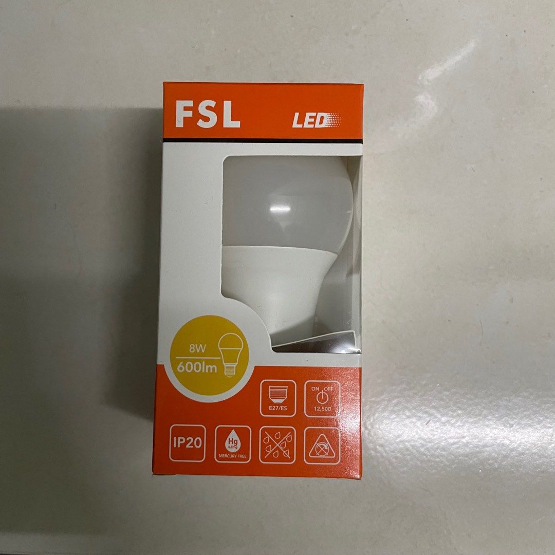 FSL GLOBE LED BULB E27 8W, Furniture & Home Living, Lighting & Fans ...