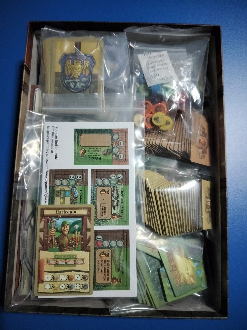 Glass Road Board Game Uwe Rosenberg + Promo card and tiles + Mini ...