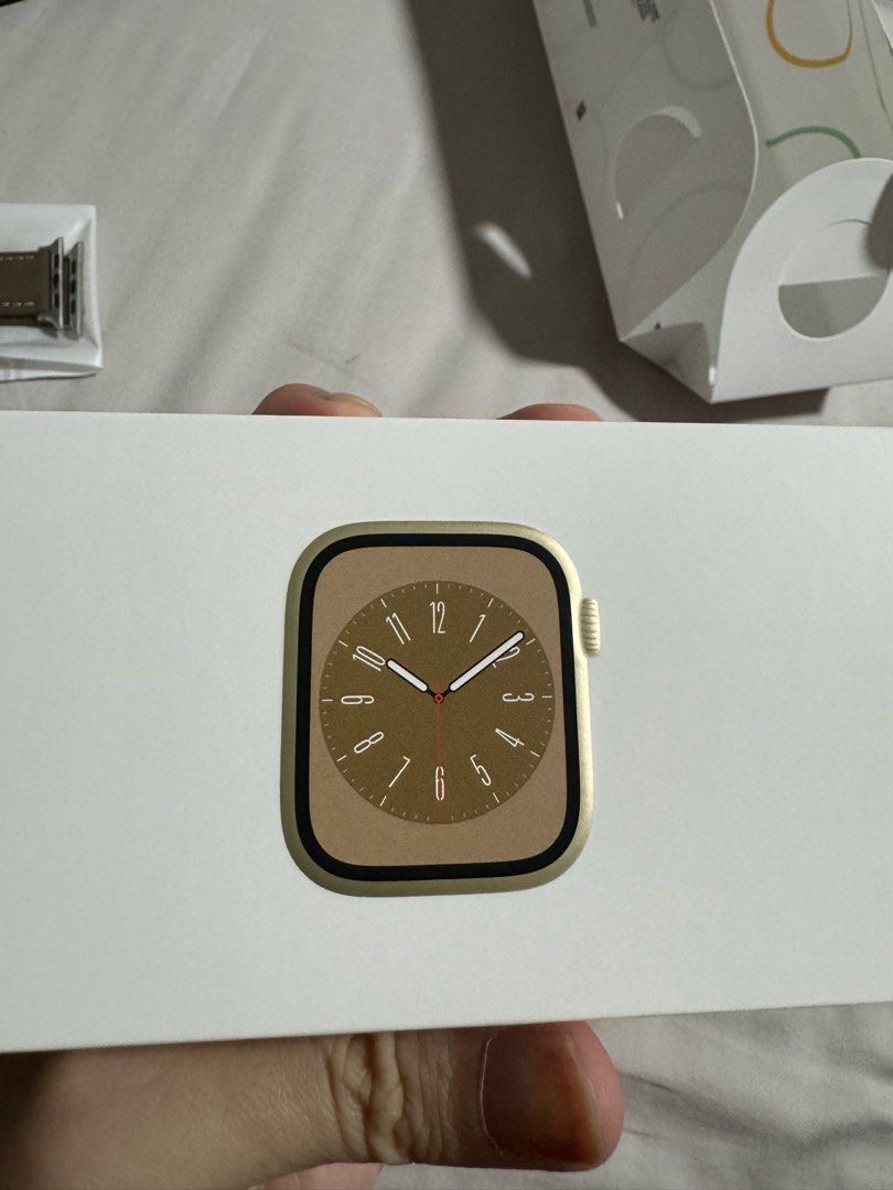 Gold stainless steel Apple watch series 8 LTE 45mm, Mobile Phones ...