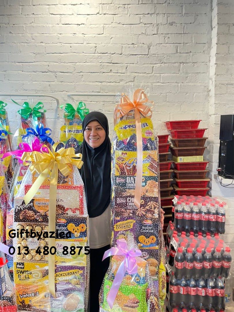Hamper makanan dan minuman size besar dan tinggi, Food & Drinks, Gift ...