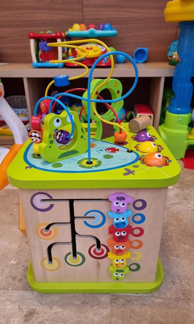 Hape Country Critters Play/Activity Cube, Babies & Kids, Infant ...