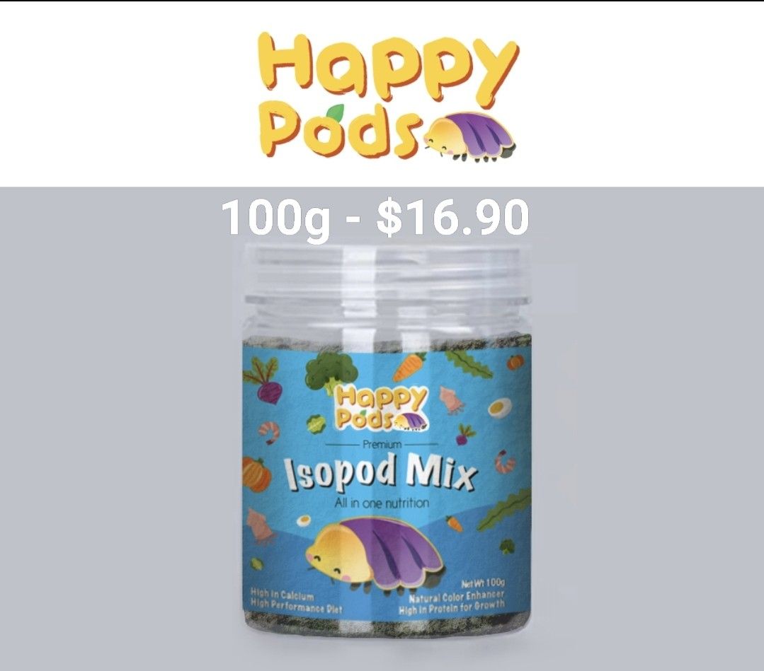 Happy Pod - Premium Isopod Food Mix, Pet Supplies, Pet Food on Carousell