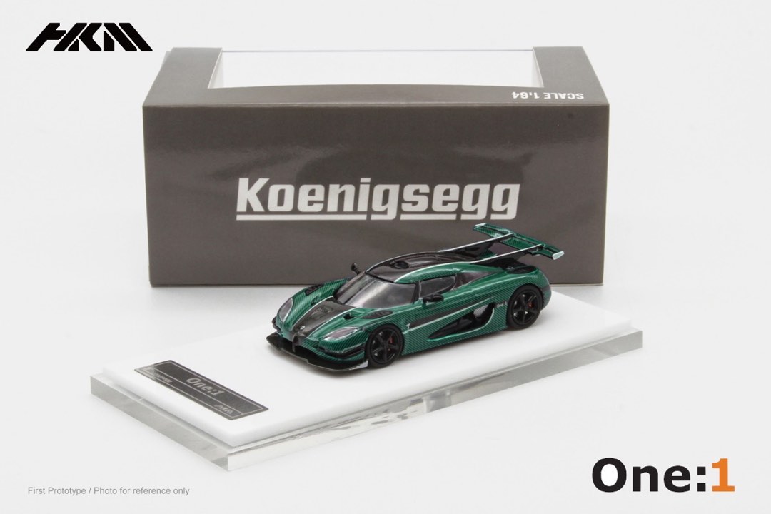 HKM 1/64 Koenigsegg Agera One:1 Carbon Green & Red, Hobbies & Toys ...