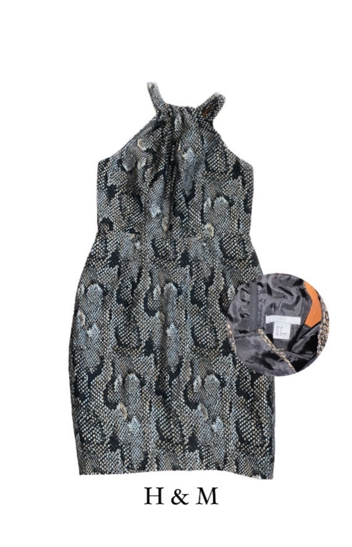 H&M Snake Skin Dress, Women's Fashion, Dresses & Sets, Dresses on Carousell