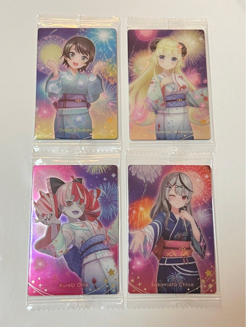 Hololive 3 wafer card Oozora Subaru Tsunomaki Watame Kureiji Ollie ...
