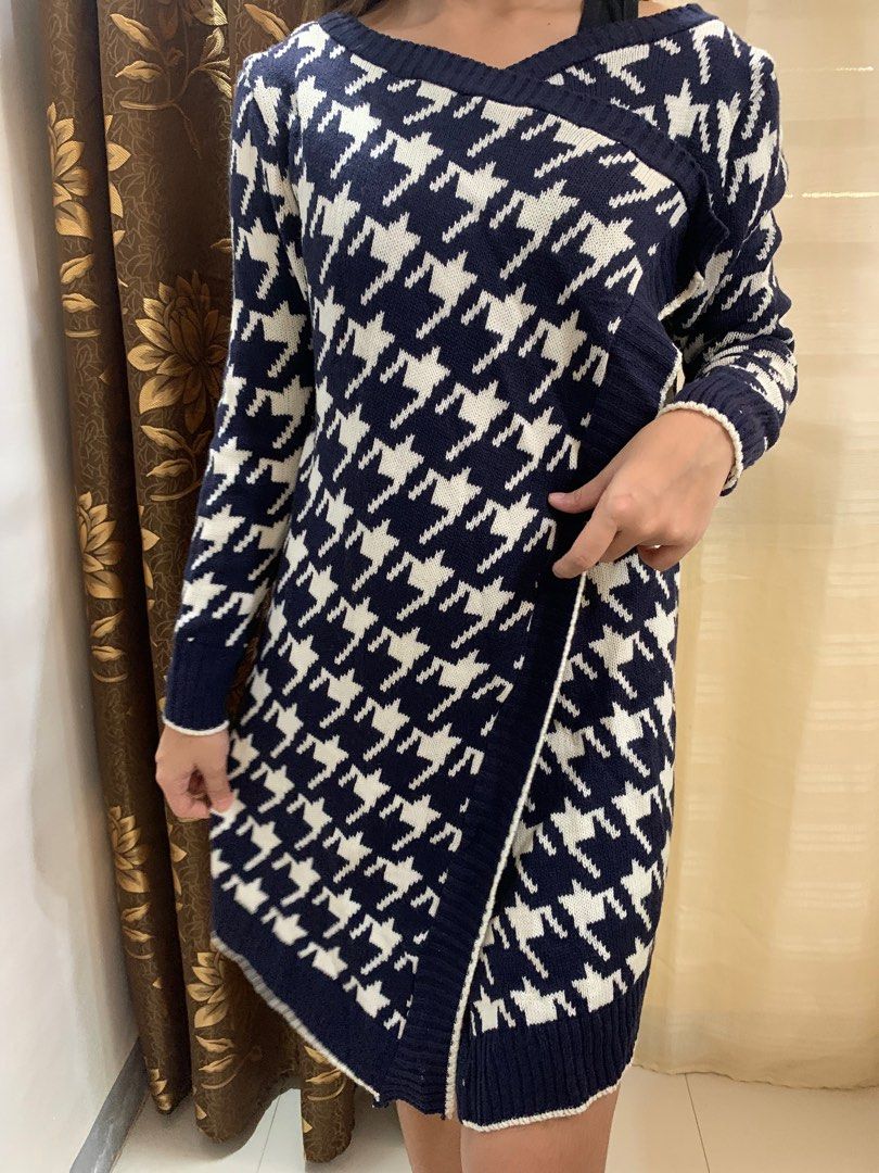 Houndstooth Formal Dress, Women's Fashion, Dresses & Sets, Dresses on ...