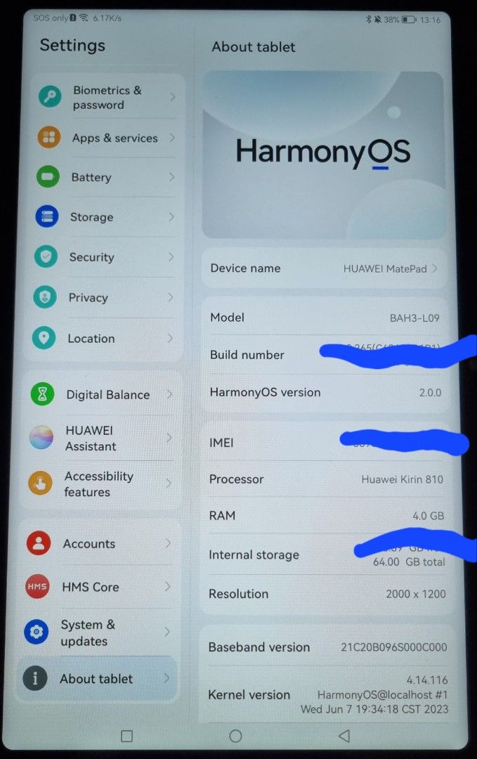 HUAWEI HW-BAH3-L09 MatePad LTE Tablet, 10.4", 4GB RAM, 64GB ROM, Grey ...