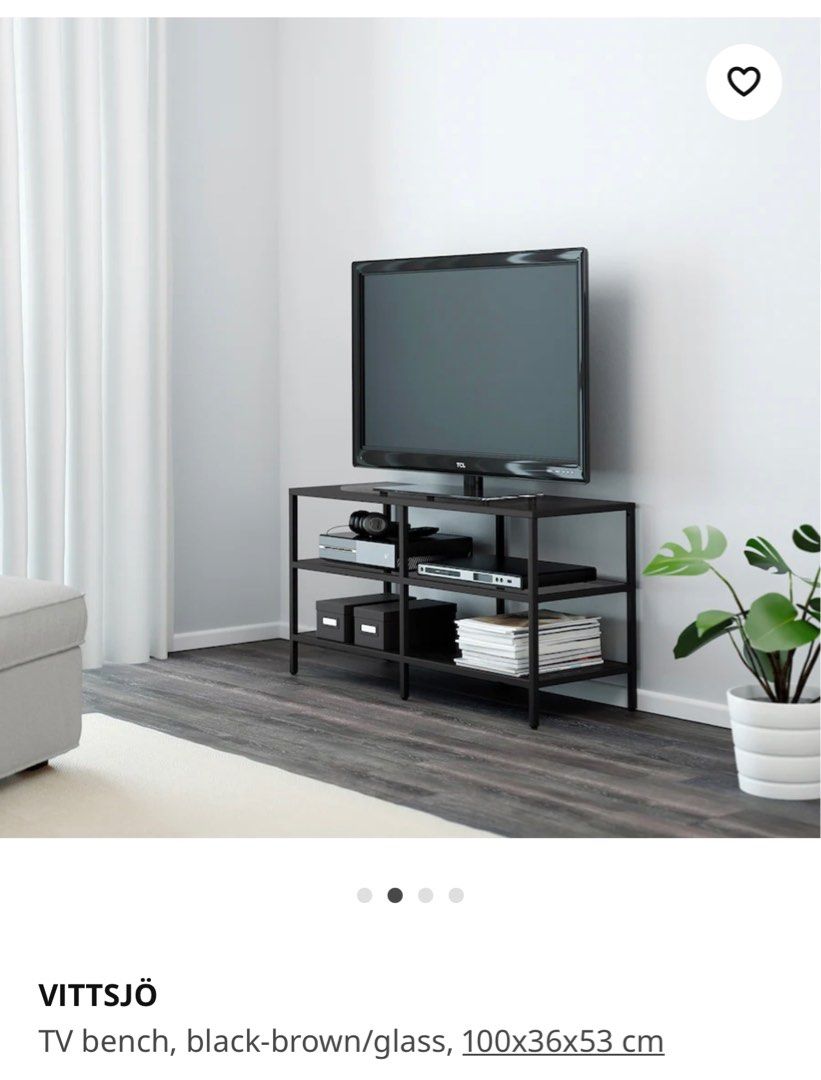 IKEA TV Console - VITTSJO, Furniture & Home Living, Furniture, TV Consoles on Carousell