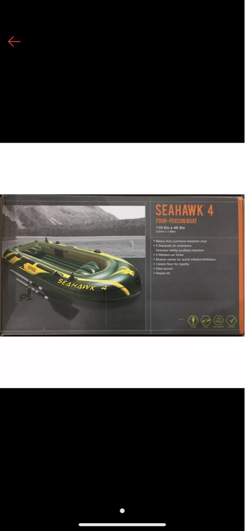 Intex Seahawk Inflatable Boat (4) Four Person, Special Vehicles, Boats ...