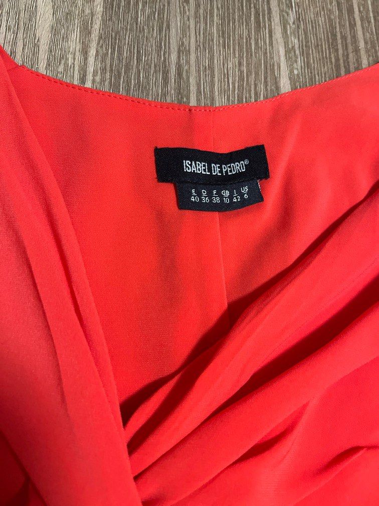 Isabel De Pedro red blouse, Women's Fashion, Tops, Blouses on Carousell