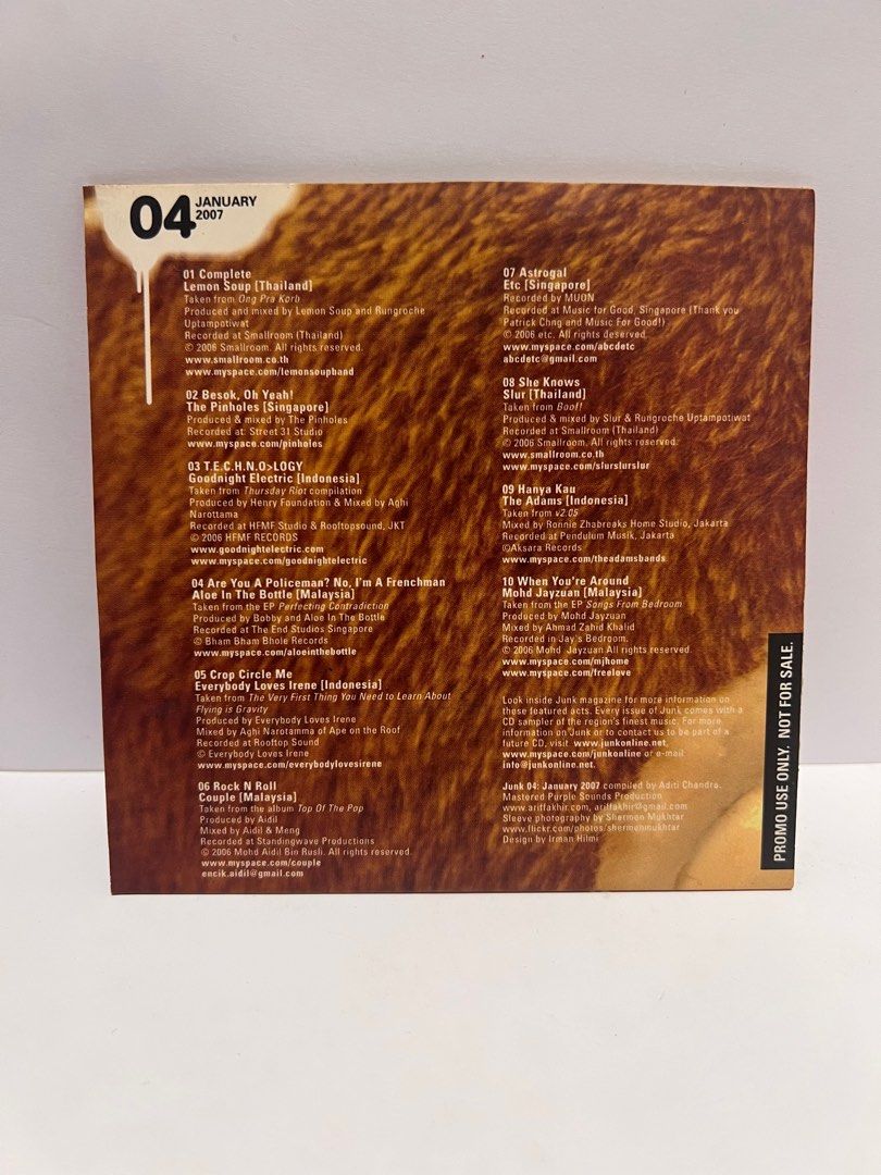 JUNK magazine CD Compilation 04, Hobbies & Toys, Music & Media, CDs ...