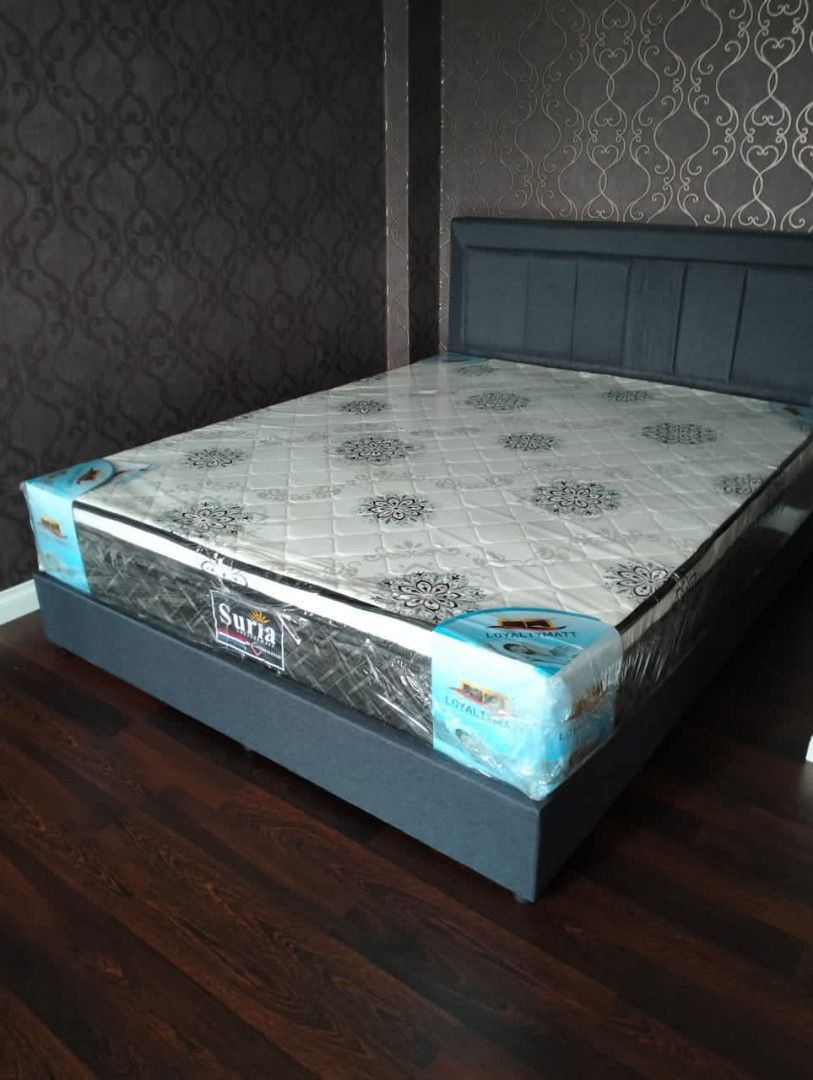 Katil + tilam Queen spring, Furniture & Home Living, Outdoor Furniture ...
