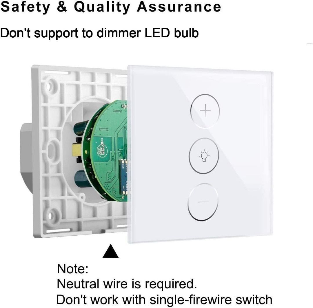 Konesky Smart Light Switch Dimmer Wall Switch with Timmer Function ...